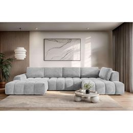 OTTO home Wohnlandschaft &raquo;AZITA U-Form, Breite 363 cm - OTTO. Verl&auml;ssliche Qualit&auml;t.&laquo; wahlweise als Schlafsofa mit Bettkasten, Bubble-Optik grau 100% 