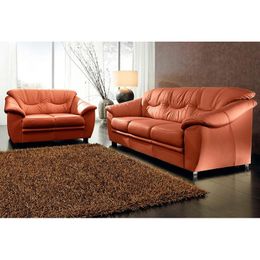 Sit & More sit&more Polstergarnitur &raquo;Top Savona&laquo; Kunstleder SOFTLUX (2-tlg.), aus je einem 2- und 3-Sitzer orange Kunstleder SOFTLUX