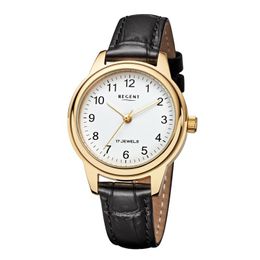 Regent Uhren Regent Damen Mechanische Uhr Armbanduhr, Damenuhr, Lederarmband, analog Einheitsgr&ouml;&szlig;e