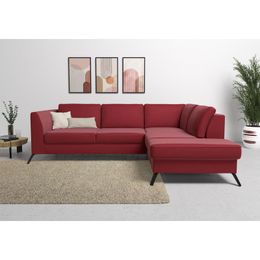 Sit & More sit&more Ecksofa &raquo;Olsen L-Form&laquo; inklusive Sitztiefenverstellung, optional Schlaffunktion, 15cm hoch rot 100% Polyester B/H/T: 248cm x 88cm x 201cm, 