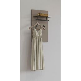 OTTO home Garderobenpaneel &raquo;Cross,Breite 40 cm modernes Wandregal mit Haken und Kleiderstange&laquo; Wandgarderobe, Aufh&auml;nger, H&ouml;he 70 cm braun 