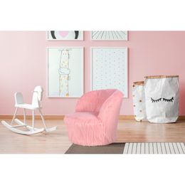 Kayoom Sessel &raquo;Kinderstuhl Nanny 225, bequemer Kindersessel&laquo; 1 Stk. tlg. bequem, weiche Polsterung, flauschiger Bezug aus Kunstfell rosa Kunstfell, 