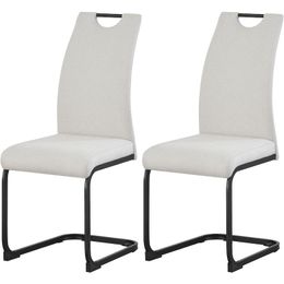 Home Affaire Esszimmerstuhl &raquo;KANATA, 2er Set, mit Metallgestell in matt schwarz&laquo; (Set) 2 Stk.in verschiedenen Farben, Belsatbarkeit pro Stuhl 120 kg, 