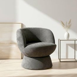 OTTO home Drehsessel &raquo;ZAZZA Lese-Sessel, TV-Sessel, Loungesessel&laquo; 360&deg; drehbar, feiner Struktur-Bezug grau pine wood frame, foam, fabric Feinstruktur,