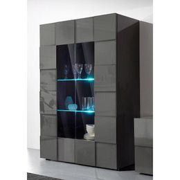 Home Affaire Vitrine &raquo;Dama H&ouml;he 166 cm, Breite 121 cm, Stauraumvitrine mit 2 T&uuml;ren,&laquo; Standvitrine - Front in 3D-Optik, viel Stauraum, verschiedene 