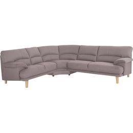 Trendmanufaktur Polsterecke &raquo;Cecilia, italienisches Designsprache, modern und komfortabel, L-Form,&laquo; toller Sitzkomfort und bequeme Armlehnen grau B/H/