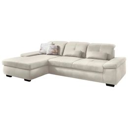 Die PlanBar Ecksofa &raquo;MP-IN16012 L-Form, mit Federkern-Polsterung&laquo; inkl. Sitztiefenverstellung, wahlweise mit weiteren Funktionen beige 85% Polyester;