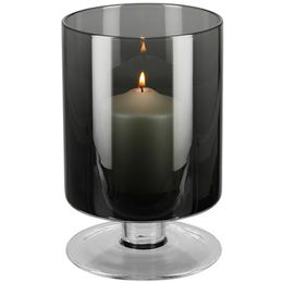 Fink Tischvase &raquo;VIANA&laquo; aus Glas, auch als Windlicht verwendbar grau Glas B/H/T: 23cm &Oslash; 15cm