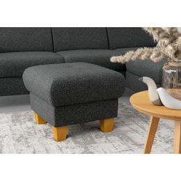 OTTO home Polsterhocker &raquo;Lindgren&laquo; mit Stauraum grau 100% Polyester B/H/T: 61cm x 46cm x 61cm, Struktur,mit Stauraum,ohne Federkern