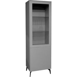 M&auml;usbacher Standvitrine &raquo;Imola&laquo; Vitrine mit Glas- und Holzt&uuml;r grau B/H/T: 61cm x 194cm x 42cm, T&uuml;ren: 2 Stk.