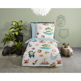 Good Morning Kinderbettw&auml;sche &raquo;Capi&laquo; 2 Stk. Baumwolle, Renforc&eacute;, Wendeoptik, Kind, Baby, Maritim, Meer bunt Renforc&eacute;, Obermaterial: 100% Baumwolle B/L