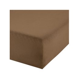 Erwin M&uuml;ller Erwin M&uuml;ller Single-Jersey Boxspringbett-Spannbettlaken Freising in braun | Gr.: 90x190 cm - 100x220 cm