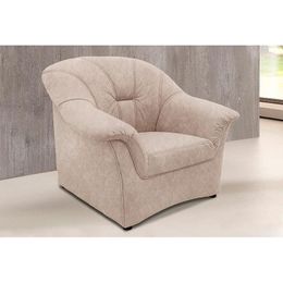 DOMO collection Sessel &raquo;Papenburg zeitlose R&uuml;ckensteppung, elegante Armlehne&laquo; in gro&szlig;er Farbvielfalt beige Struktur ( 90% Polyester, 10% Polyacryl);