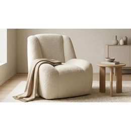 DOMO collection Sessel &raquo;Ryos, organische Form&laquo; skulpturale Opik, cozy chic 100% Polyester Chenille-Struktur CARRIE, B/H/T: 77cm x 82cm x 93cm