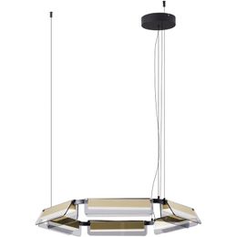 NOVA LUCE Pendelleuchte &raquo;APNEA&laquo; LED-Modul 1 Stk. Warmwei&szlig; gold 6, &Oslash; 72cm H: 150cm, 1 Stk.