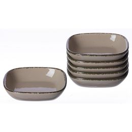 Ritzenhoff & Breker Dipschale &raquo;CASA&laquo; 6 Stk. aus Porzellan sp&uuml;lmaschinenfest braun Porzellan B/H/L: 10cm x 2cm