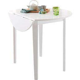 Otto Home Damen OTTO home Esstisch mit abklappbaren Seitenteilen, in zwei Farbvarianten, H&ouml;he 77 cm wei&szlig; B/H/T: 92cm x 77cm x 92cm