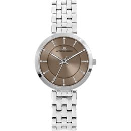 Jacques Lemans Damen Quarzuhr &raquo;Milano&laquo; Armbanduhr, Damenuhr, Edelstahlarmband, analog braun Einheitsgr&ouml;&szlig;e