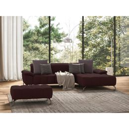 Sit & More sit&more Ecksofa &raquo;Cool L-Form&laquo; wahlweise mit Kopfteilverstellung und Vorziehsitz, motorisch lila B/H/T: 290cm x 79cm x 185cm, Luxus-Microfaser Paris, 