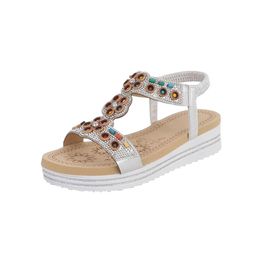 Ital-Design Sandale & Sandalette in Silber | Gr.: 39
