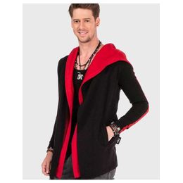 Cipo & Baxx Cipo & Baxx Strickjacke 'Hoodie Sweat Jacket' in BLACK | Gr.: S