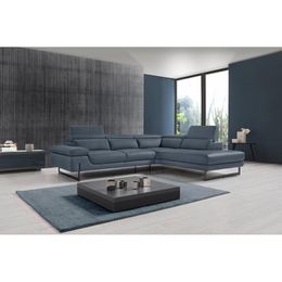 Egoitaliano Ecksofa &raquo;Queenie, extravagantes Sofa mit erstklassigem Sitzkomfort, L-Form&laquo; mit verstellbarer Armlehne und Kopfteilen f&uuml;r Wohlf&uuml;hlkomfort grau Luxus-
