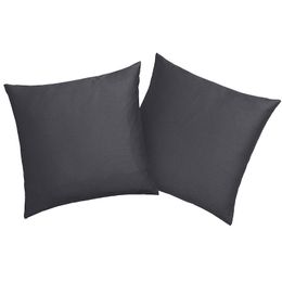OTTO home Kissenbezug &raquo;Mila&laquo; Satin Qualit&auml;t, in Uni Design grau Satin, Obermaterial: 100% Baumwolle B/L: 40cm x 40cm, 2 Stk., Satin