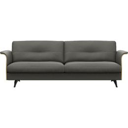 FLEXLUX 3-Sitzer &raquo;Glow bequem und komfortabel durch hochwertigen Sitzaufbau, Designsofa&laquo; Skandinavisches Design, In hochwertiger Verarbeitung grau 100