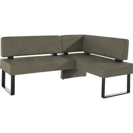 OTTO home Eckbank &raquo;Oliver mit Metallgestell, K&uuml;chenbank&laquo; verschiedene Bez&uuml;ge Cord Esszimmerbank OTTOs Choice gr&uuml;n Holzwerkstoff, Massivholz, Polyester