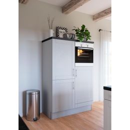 Optifit K&uuml;che &raquo;Ahus, Hochschrankmodul&laquo; Breite 120 cm,wahlweise mit E-Ger&auml;ten,Soft-Close-Funktion schwarz B/H/T: 120cm x 180,4cm x 60cm, ohne E-Ger&auml;te