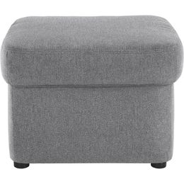 DOMO collection Polsterhocker &raquo;SARAFINA 61x61 cm, hochwertig und komfortabel&laquo; grau Microfaser PRIMABELLE (100% Polyester) / Struktur (90% Polyester; 