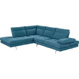 Calia italia Ecksofa &raquo;Toby Wing, B/T: 288/232 cm, Multifunktionssofa, Designsofa, L-Form&laquo; Sitztiefenverstellung und Armteilfunktion, F&uuml;&szlig;e chrom 
