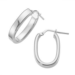 Firetti Damen Paar Creolen &raquo;Schmuck Geschenk Silber 925 Ohrschmuck Ohrringe l&auml;nglich oval&laquo; silber Silber 925 (Sterlingsilber)