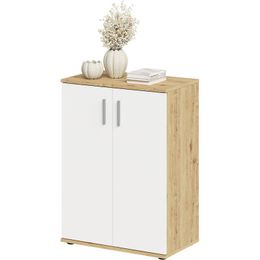 FMD Kommode &raquo;Albi&laquo; wei&szlig; Holzwerkstoff B/H/T: 60cm x 83cm x 35cm, 2 Stk.