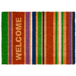 ANDIAMO Fu&szlig;matte &raquo;Kokos&laquo; rechteckig 17 mm H&ouml;he Schmutzfangmatte, verschiedene Designs, In- und Outdoor geeignet bunt Kokos B : 40cm 1 Stk., 17mm, L: 60cm