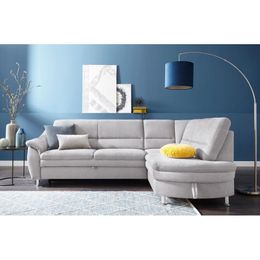 Sit & More sit&more Ecksofa &raquo;Cardoso L-Form&laquo; mit Federkern, wahlweise mit Schlaffunktion und Schubkasten silber Luxus-Microfaser (90% Polyester, 10% Polyamid);