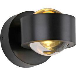 JUST LIGHT LED Wandleuchte &raquo;AKKU-CHIA&laquo; LED-Board 1 Stk. Warmwei&szlig; Akkubetrieben inkl. USB-Ladekabel, 5 Stufen Dimmung + Timerfunktion 2, &Oslash; 9cm H: 9cm, 