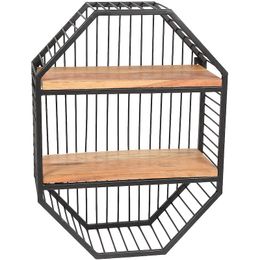 AMBIENTE HAUS Wandregal &raquo;Urban Wandregal - (H) 60cm&laquo; 1 Stk. tlg. schwarz Holzwerkstoff B/H/T: 46cm x 60cm x 21cm