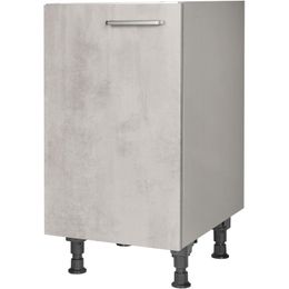Nobilia Sp&uuml;lenschrank &raquo;"Riva", Ausrichtung w&auml;hlbar, vormontiert, in den Breiten&laquo; 45 und 60 cm, mit h&ouml;henverstellbaren Sockelf&uuml;&szlig;en grau B/H/T: 45cm x 