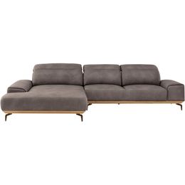 Musterring Wohnlandschaft &raquo;MR 2490 Ecksofa mit erstklassigem Sitzkomfort, Long-Life-Leder&laquo; Bronze-Fu&szlig; Sitzh&ouml;he 46cm, wahlweise mit Funktionen, Ma&szlig;e 342 x 207 cm 
