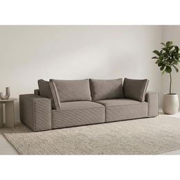 Trends by HG Big-Sofa &raquo;Conor XXL, B: 312cm, Liegefl&auml;che: 138x 238cm, in Cord und Velours&laquo; mit Schlaffunktion und Bettkasten braun 92% Polyester;8% 