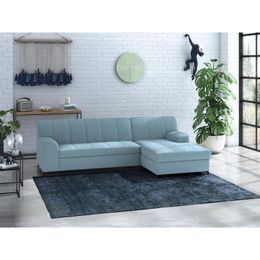 Home Affaire Ecksofa &raquo;Balme L-Form&laquo; Inkl. Zierkissen, wahlweise mit Bettfunktion blau 95% Polyester, 5% Nylon B/H/T: 239cm x 75cm x 152cm, Luxus-