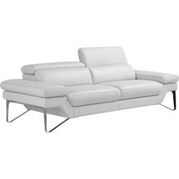Egoitaliano 2,5-Sitzer &raquo;Princess, Designsofa und super bequem, tolle Detailverarbeitung&laquo; inkl. verstellbarer Kopfteile wei&szlig; Leder BULL (Echtes Rindsleder). 