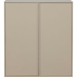 Woood Highboard &raquo;Daily Hochkommode&laquo; Kommode mit Push-to-Open Funktion, H 110 cm x B 100 cm beige Holzwerkstoff B/H/T: 100cm x 110cm x 58cm, Kiefer