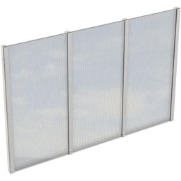 Skan Holz Carport-Seitenwand m. Polycarbonat, freistehend wei&szlig; Holzwerkstoff B/H/T: 293cm x 200cm