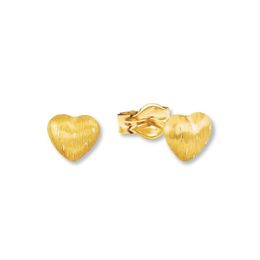 Amor Damen Paar Ohrstecker &raquo;Herz&laquo; gold 5mm, Gelbgold 375