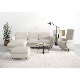 Sit & More sit&more Ecksofa &raquo;Grenoble L-Form mit Federkern&laquo; wahlweise mit Schlaffunktion, Bettkasten, Arm- und Kopfteilverstellung beige B/H/T: 251cm x 85cm x 