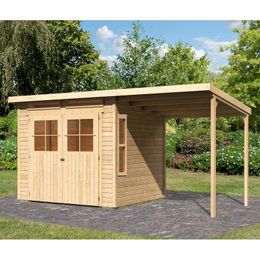 Karibu Gartenhaus &raquo;Falkensee 4&laquo; beige Holzwerkstoff ohne Fu&szlig;boden, ohne Dacheindeckung