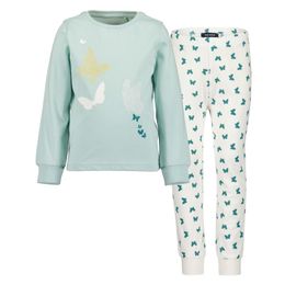 Blue Seven M&auml;dchen Pyjama Set, 2 tlg. mit tollen Schmetterlingsmotiven gr&uuml;n 92 (98)