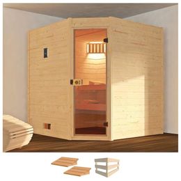 Weka Sauna &raquo;Valida&laquo; ohne Ofen beige ohne Ofen, (ohne Ofen)